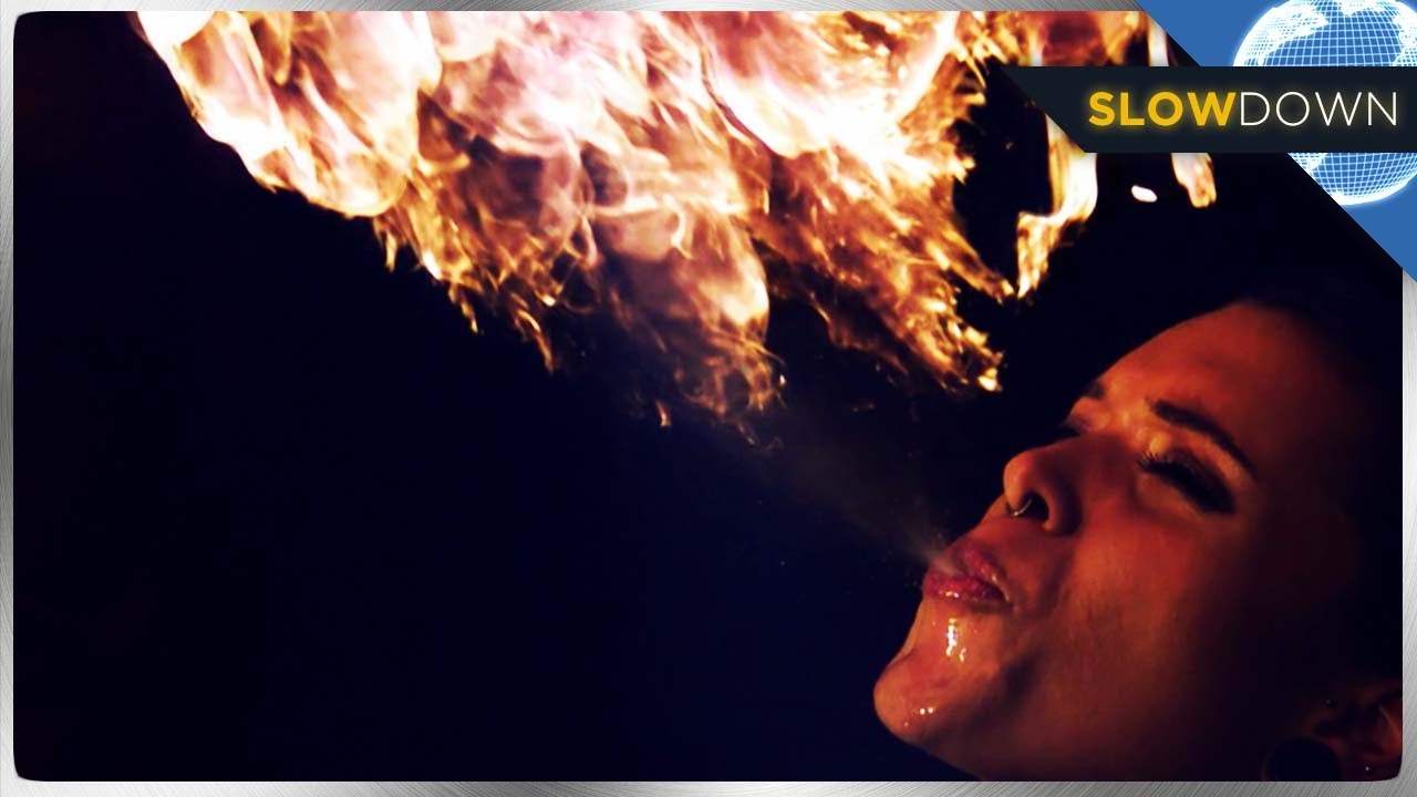 Exotic Fire Breathing Women in Slow Motion! - YouTube