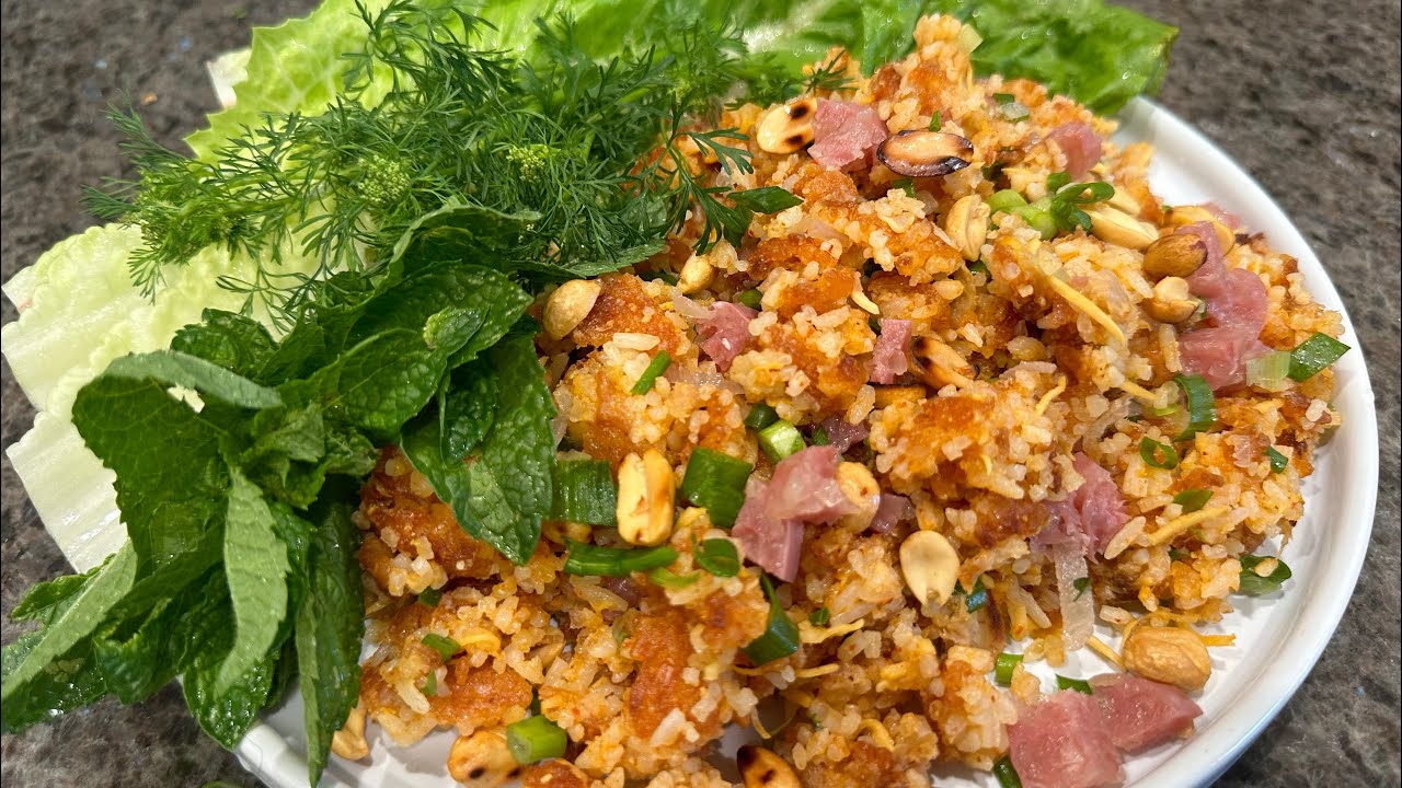 Crispy Rice Salad (Nam Khao) - YouTube