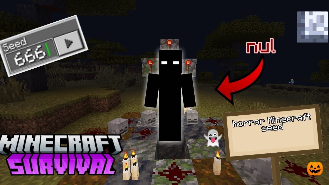 I try Minecraft (horror 666 seed) Minecraft survival - YouTube
