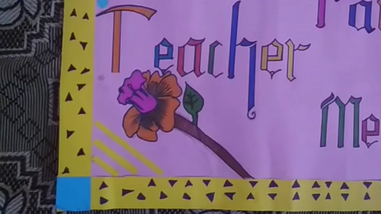 Kids Art Drawing Work School Parents Meeting Poster Design - YouTube