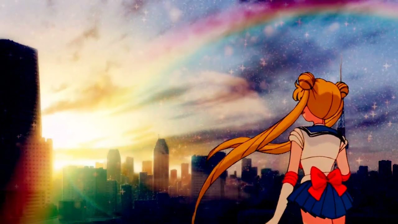 A rainbow sunrise with Sailor Moon - YouTube