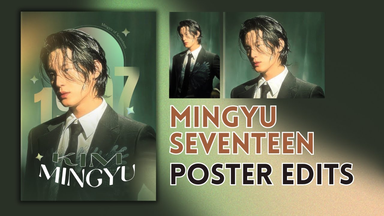 Mingyu SEVENTEEN Poster Canva Aesthetic | Minimalist Light Leaked ...
