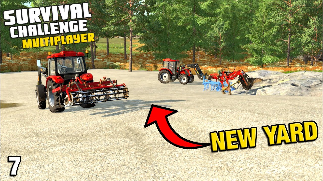 NEW YARD CONSTRUCTION PROJECT Survival Challenge Multiplayer CO-OP FS22 ...