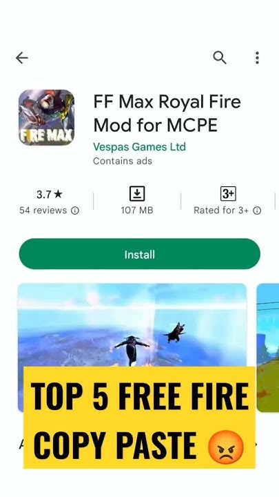 TOP 5 FREE FIRE COPY PASTE GAME | #freefire #youtubeshorts #ytshorts ...