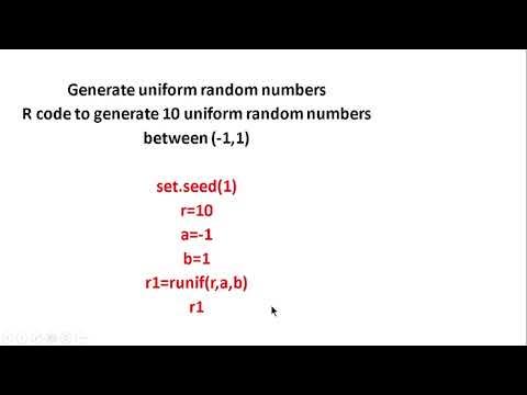 uniform random numbers R programming - YouTube