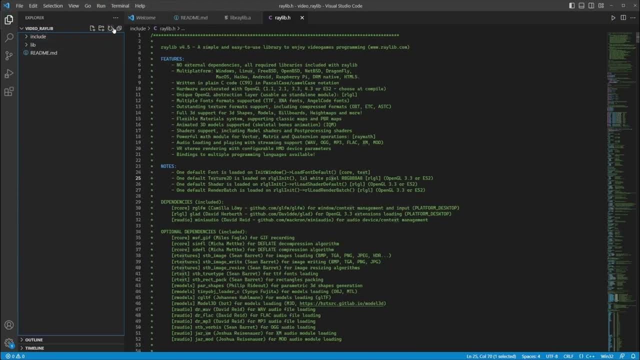 Configuración de librería Raylib con C++ - YouTube