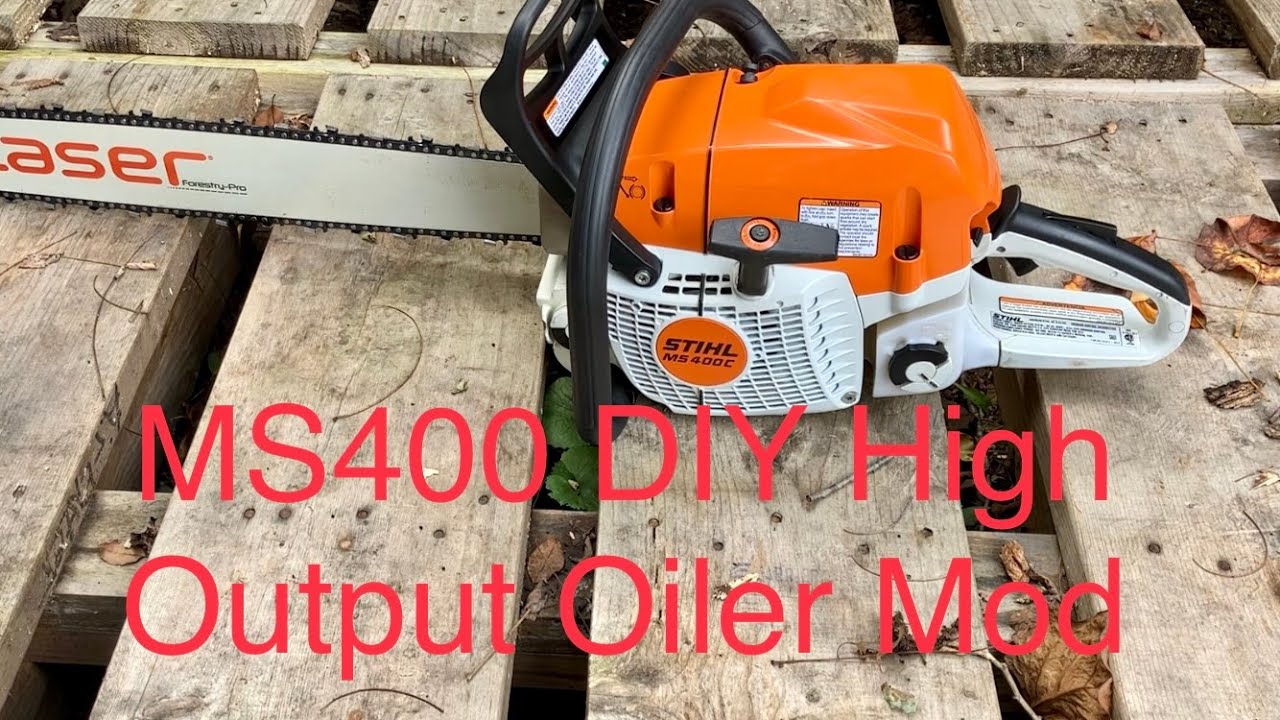 MS400 DIY High Output Oiler Mod - YouTube