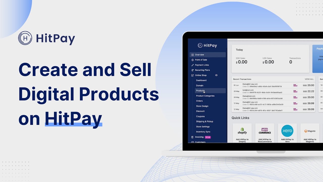 Create and Sell Digital Products on HitPay | HitPay Online Store - YouTube