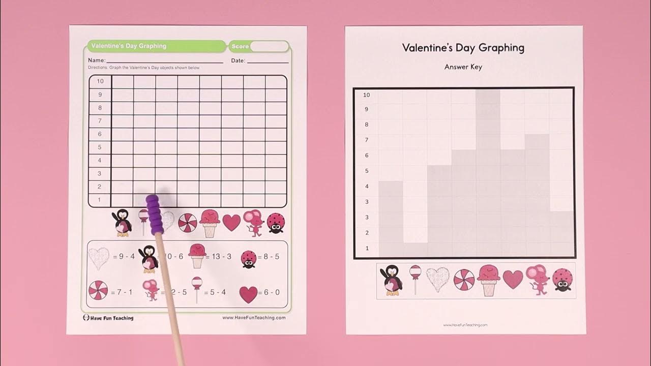 Valentine's Day Graphing Worksheet - YouTube