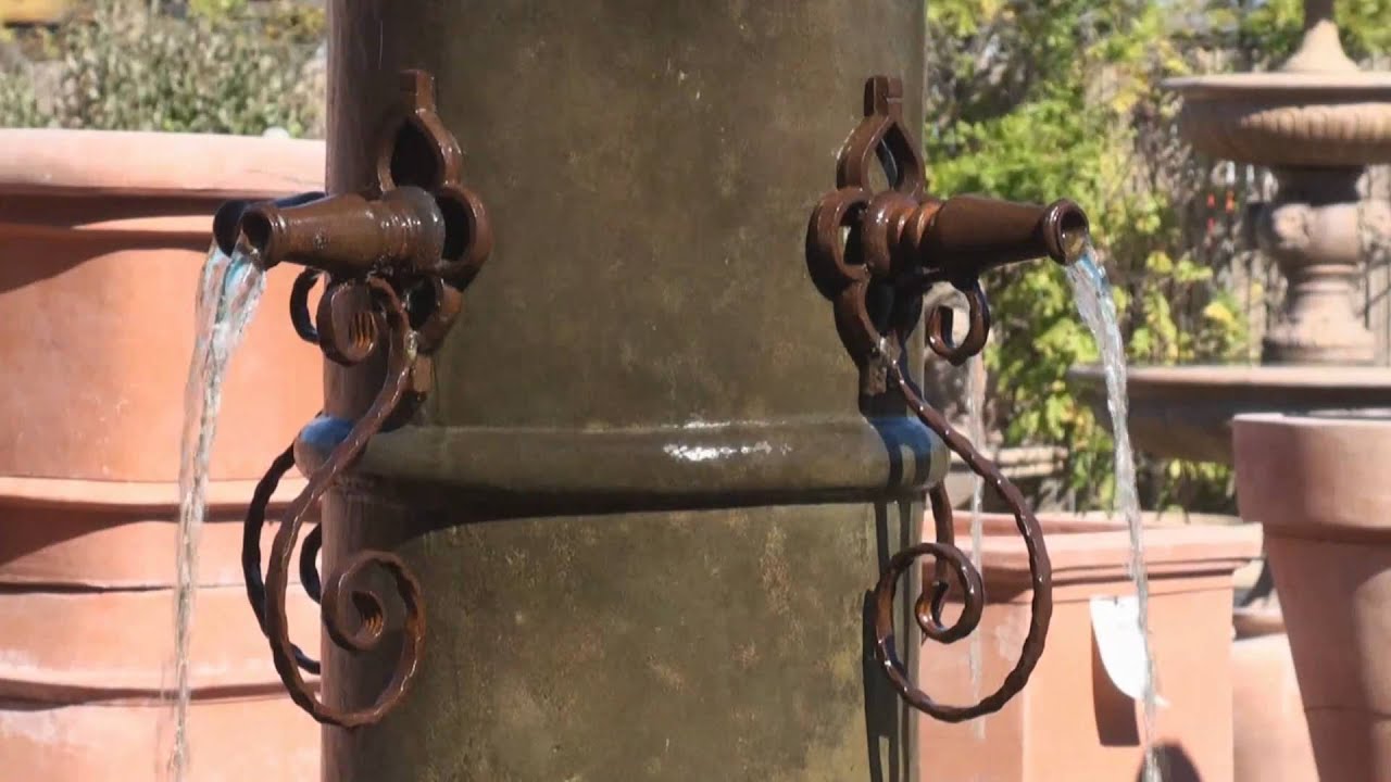 #1588 Beaumont Fountain for Rustic Iron Spouts - YouTube