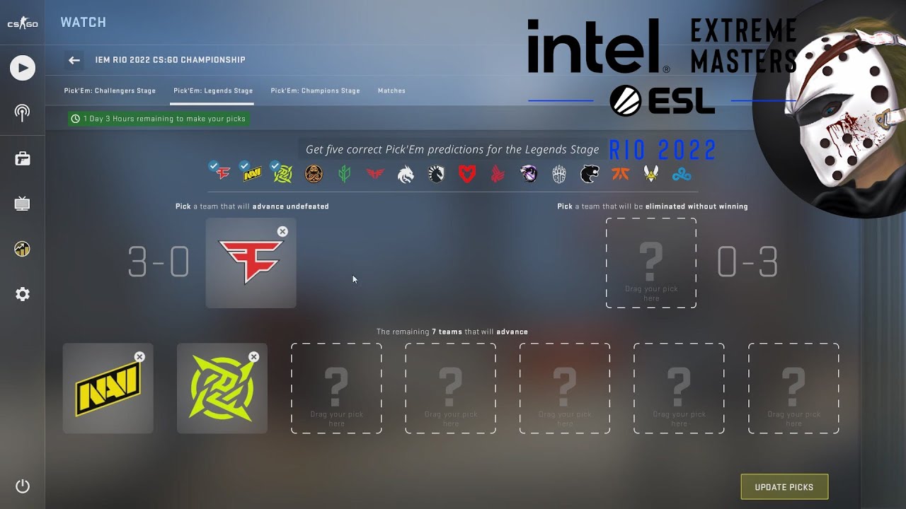 CS GO Pick'Em Predictions for Legends Stage (IEM Rio Major 2022) - YouTube