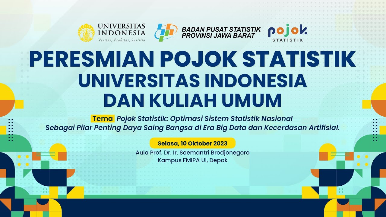 Peresmian Pojok Statistik Universitas Indonesia - YouTube