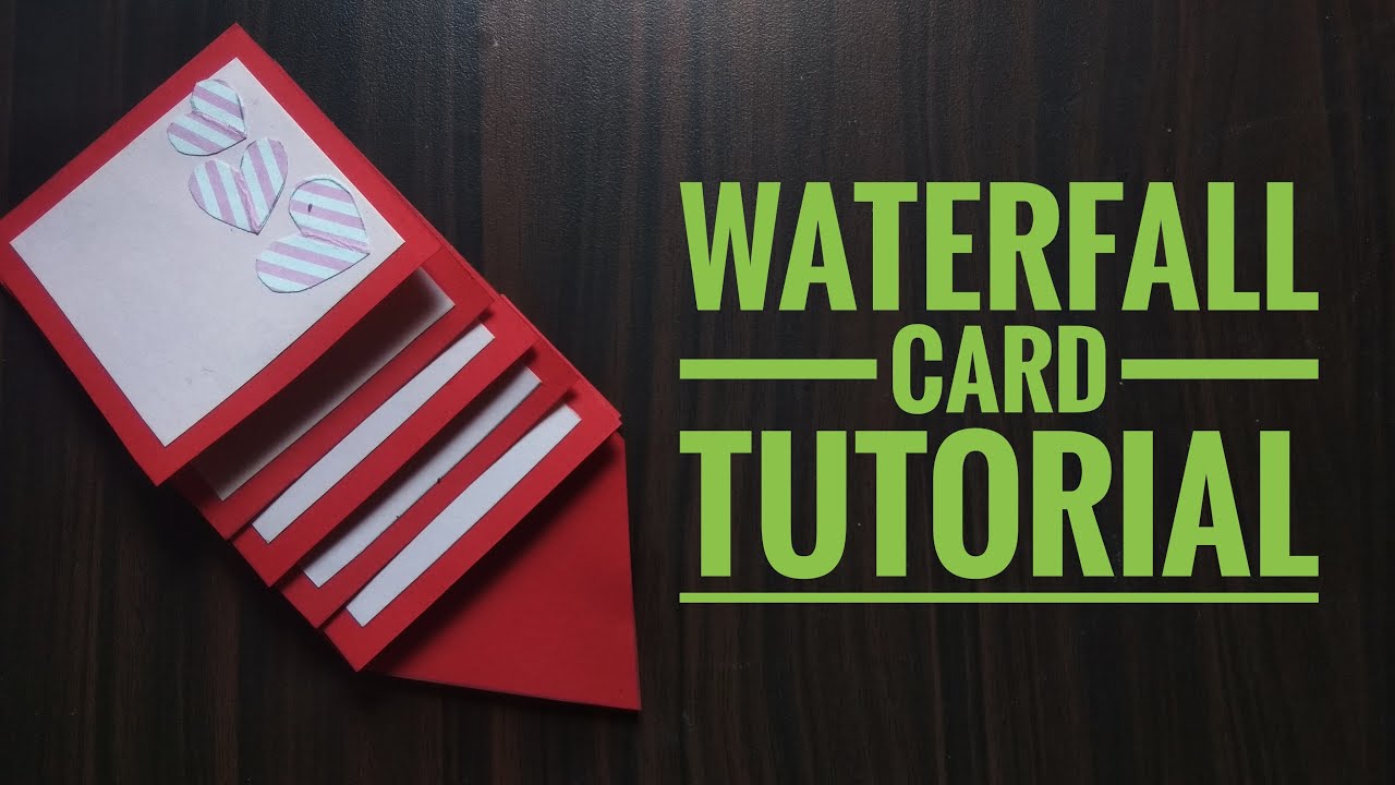 How to make waterfall card | waterfall card tutorial | DIY waterfall ...