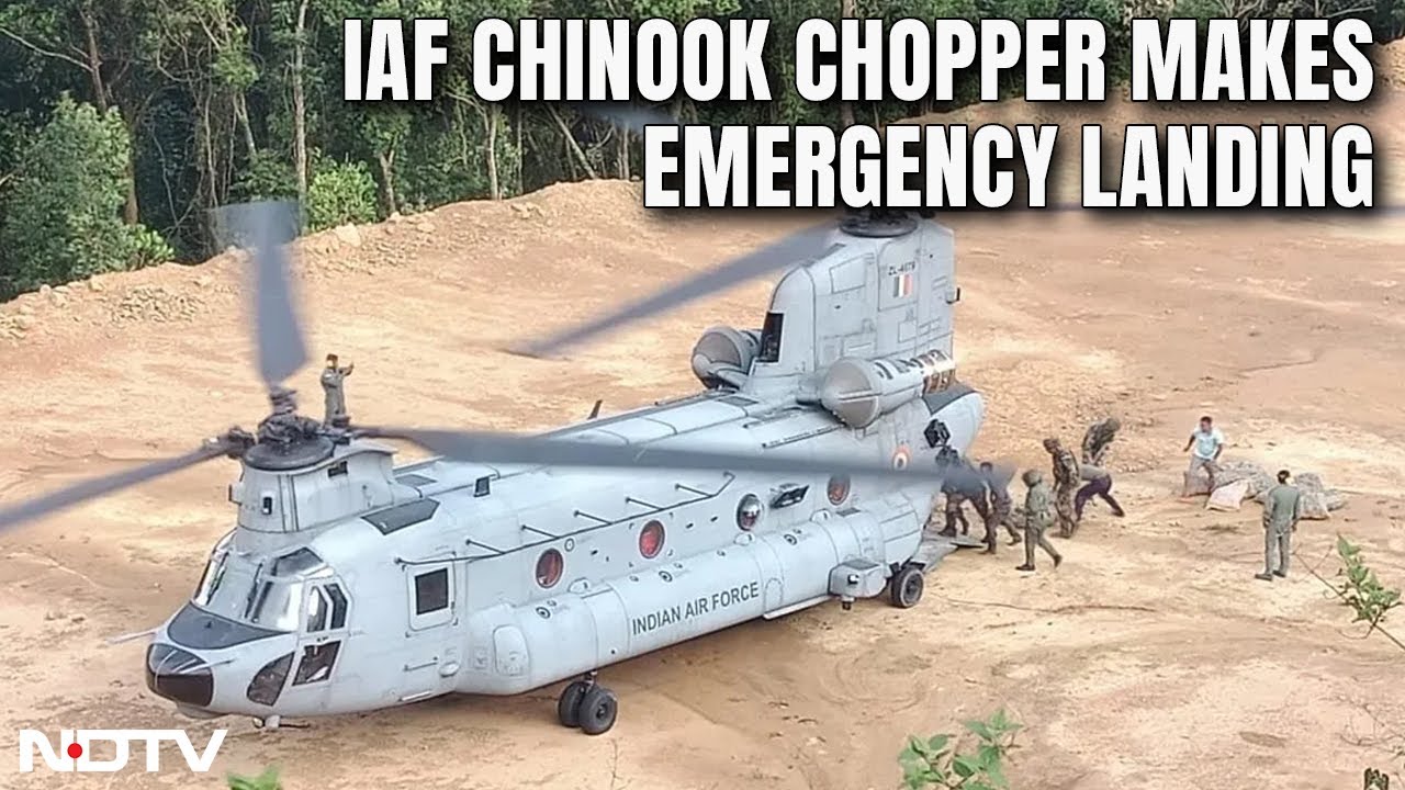 Air Force's Chinook Helicopter Makes Emergency Landing In Punjab - YouTube