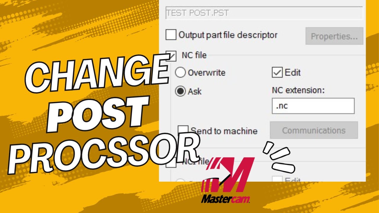 How to change the Post processor-Mastercam 2023 طريقة اختيار بوست جديد ...