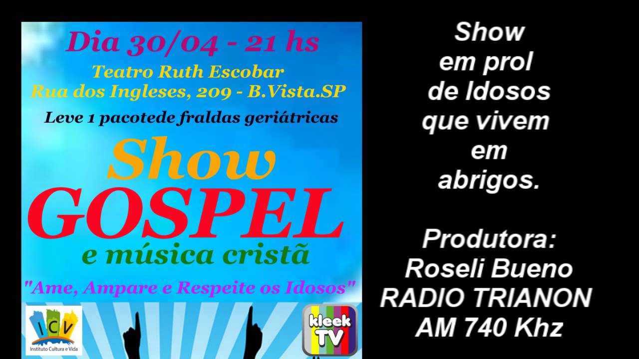 RADIOKÊ- Rádio Trianon AM 740 Khz c/ Roseli Bueno - SHOW GOSPEL - YouTube
