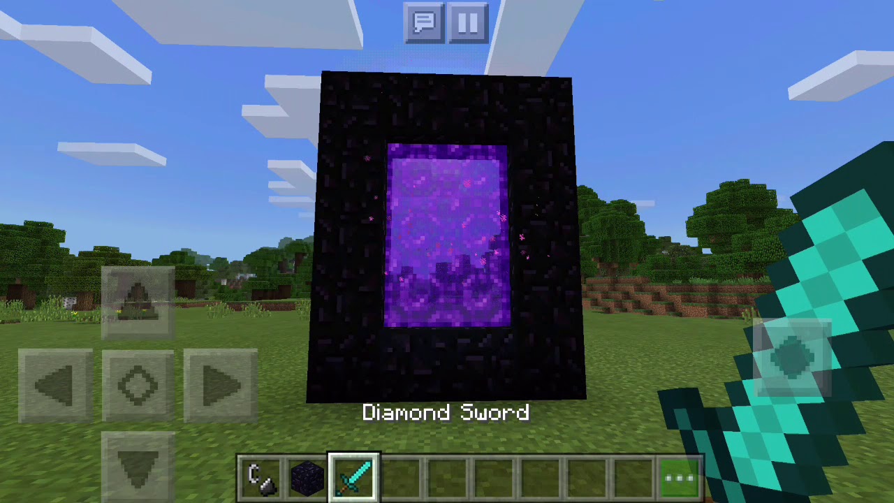 How To Make Nether Realm Portal And End Portal In Minecraft PE - YouTube