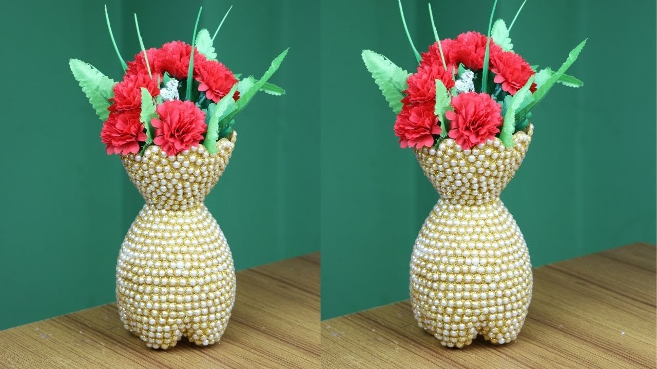 Ide Kreatif Vas Bunga dari Botol Plastik Bekas - DIY Flower Vase Making ...