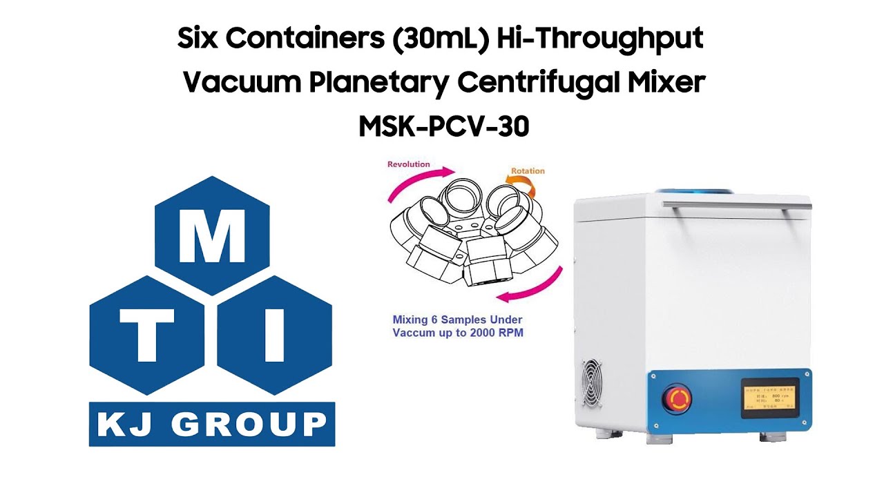 Six Containers (30mL) Hi-Throughput Vacuum Planetary Centrifugal Mixer ...