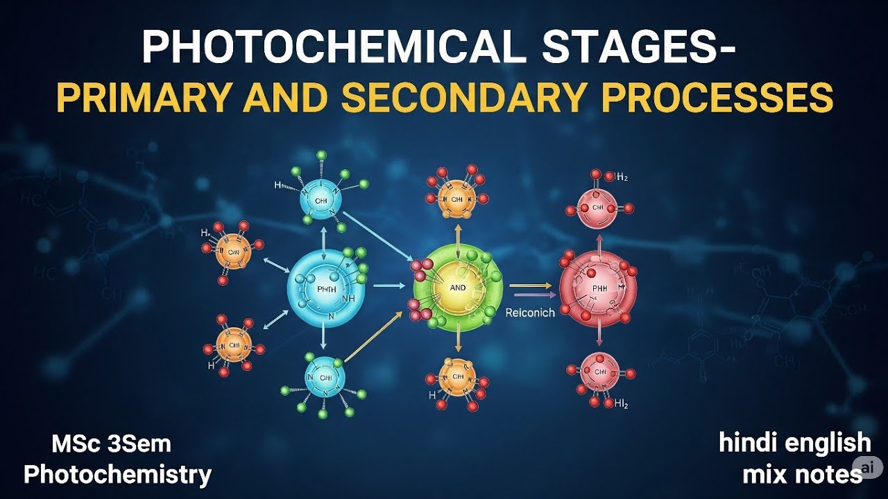 Photochemical Stages-Primary and Secondary Processes in hindi•MSc ...