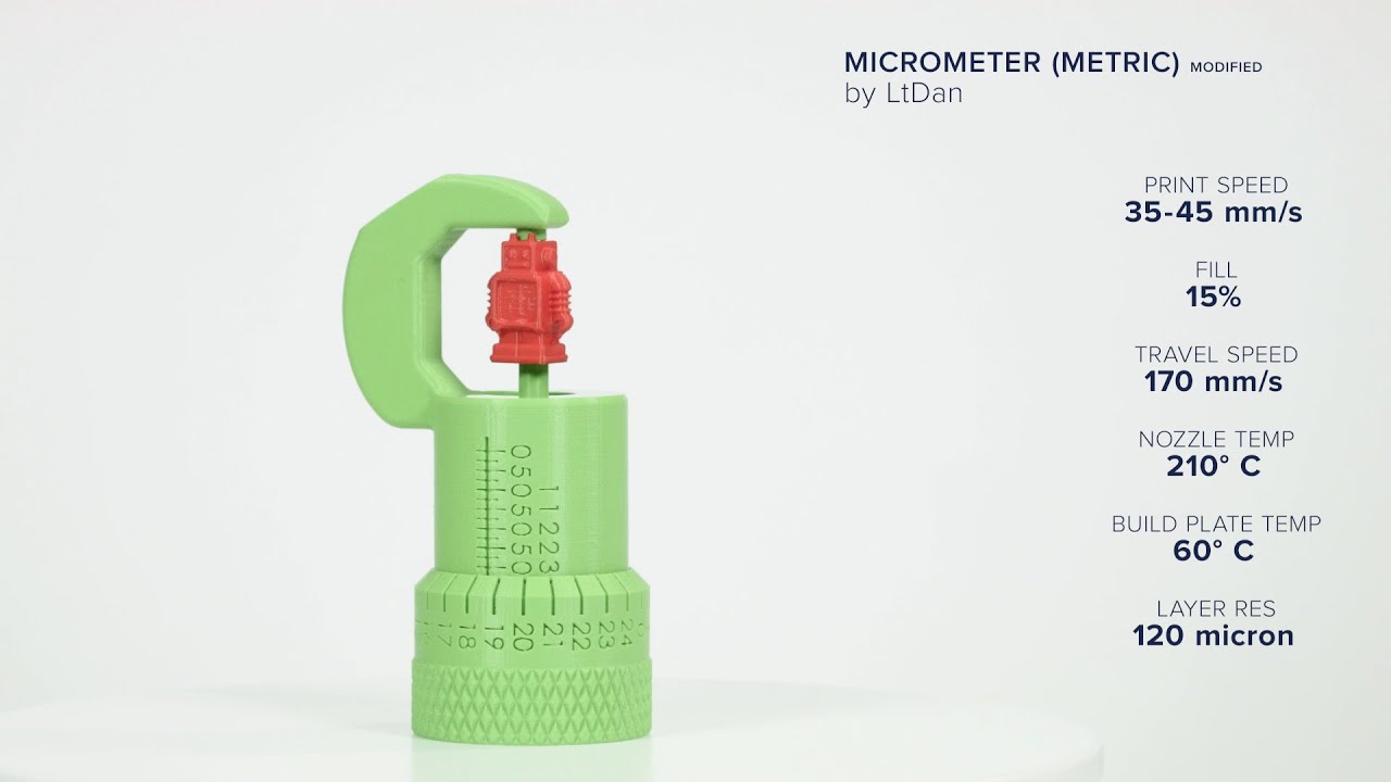 Micrometer by LtDan - Ultimaker: 3D Printing Timelapse - YouTube