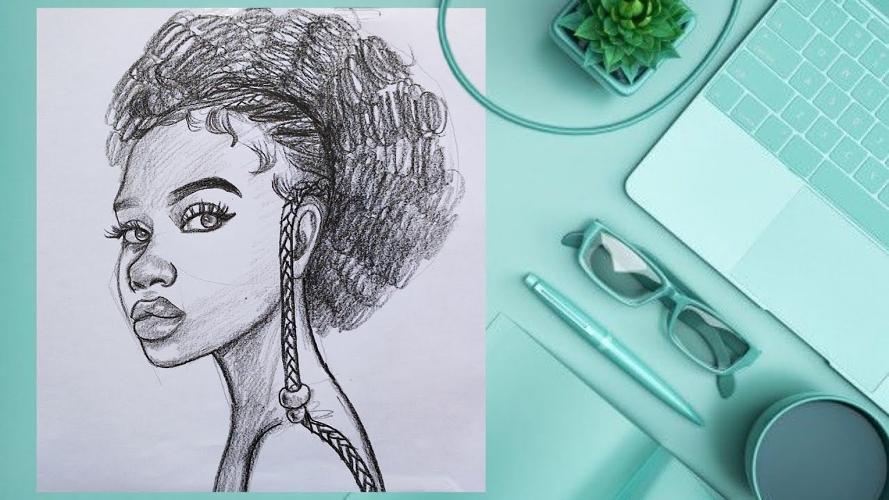 African face drawing - YouTube