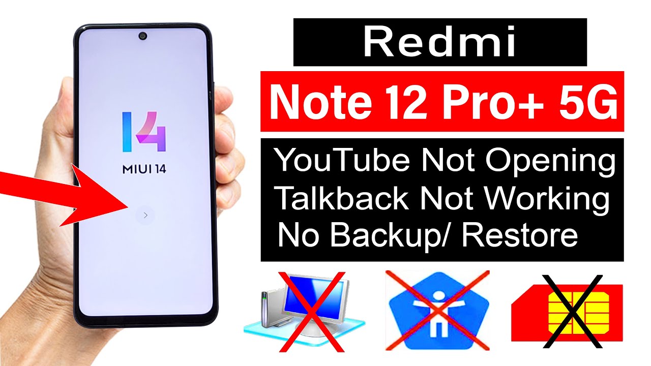 Redmi Note 12 Pro+ 5G FRP BYPASS {Youtube Not Open) | 100% Working ...