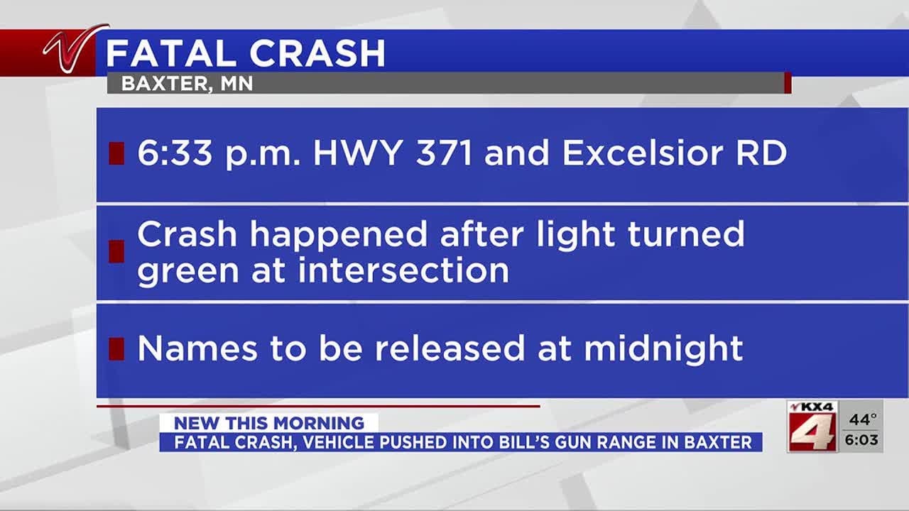 Fatal crash, vehicle pushed into Bill’s Gun Range in Baxter - YouTube