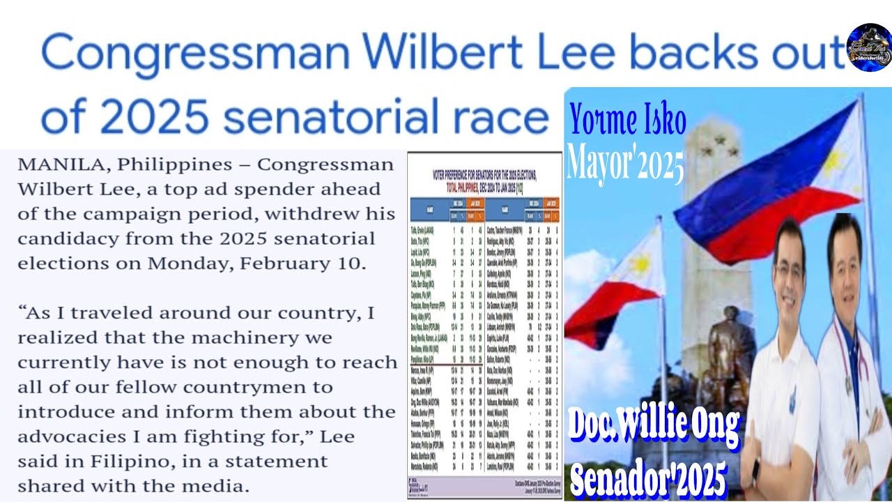 Cong. Wilbert Lee Umatras na sa Pagtakbong Senador2025#Doc. Willie Ong ...