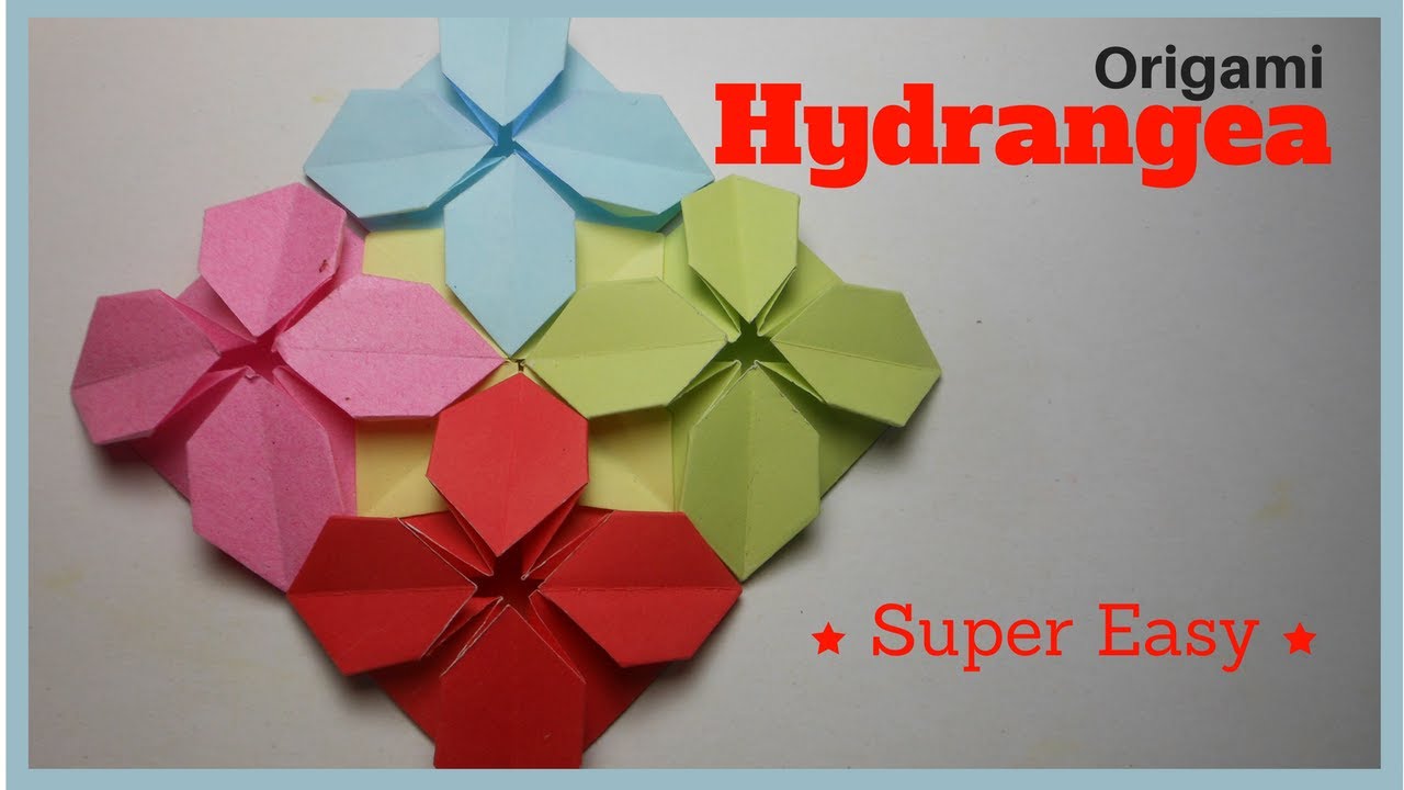 Origami Tutorial How to make Origami Hydrangea | paper hydrangea flower ...