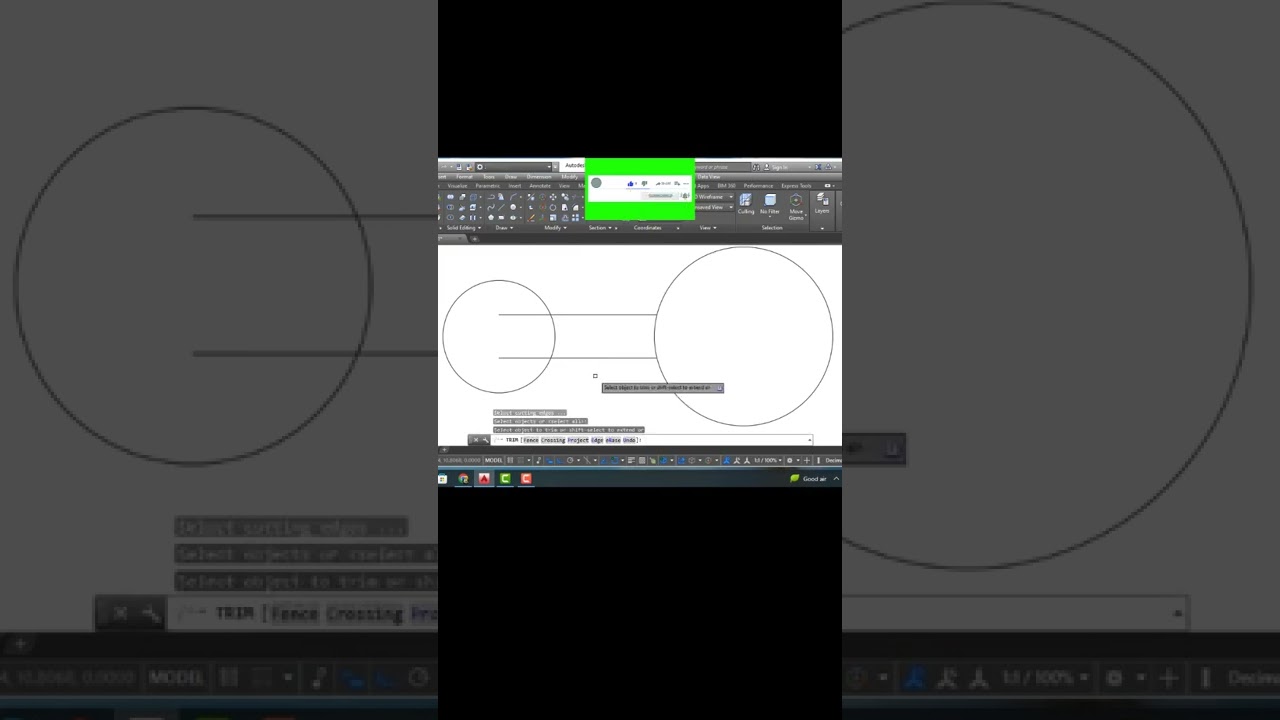 Trim Command In AutoCAD shorts viral YouTube Trim Command In AutoCAD shorts viral YouTube