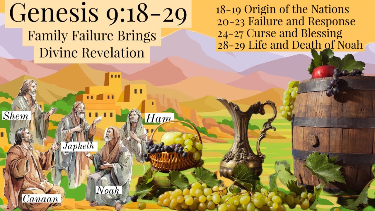 Genesis 9:18-29 Noah’s Drunkenness and Failure, Ham and Canaan’s Curse ...