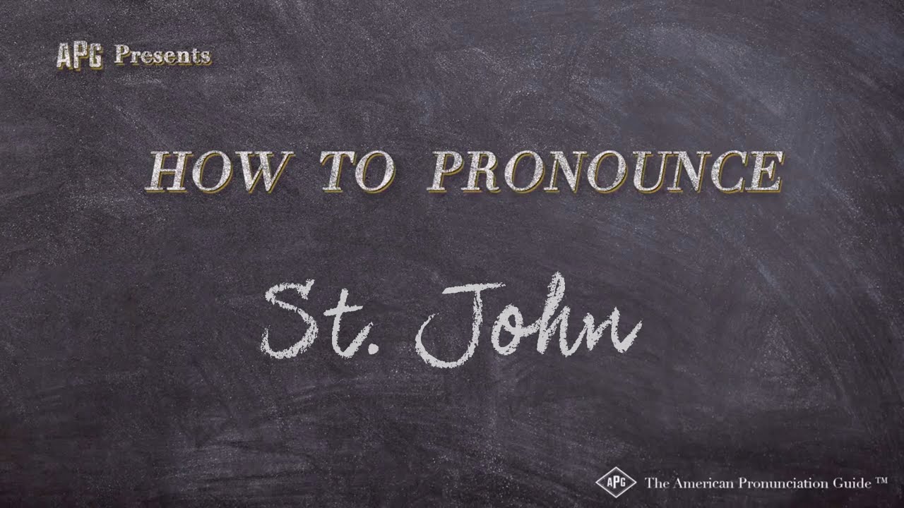 How to Pronounce St John (Real Life Examples!) - YouTube