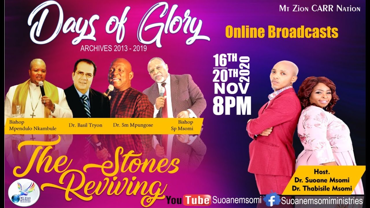 DAYS OF GLORY (REVIVING THE STONES) DAY 29 WITH DR MS MPUNGOSE - YouTube