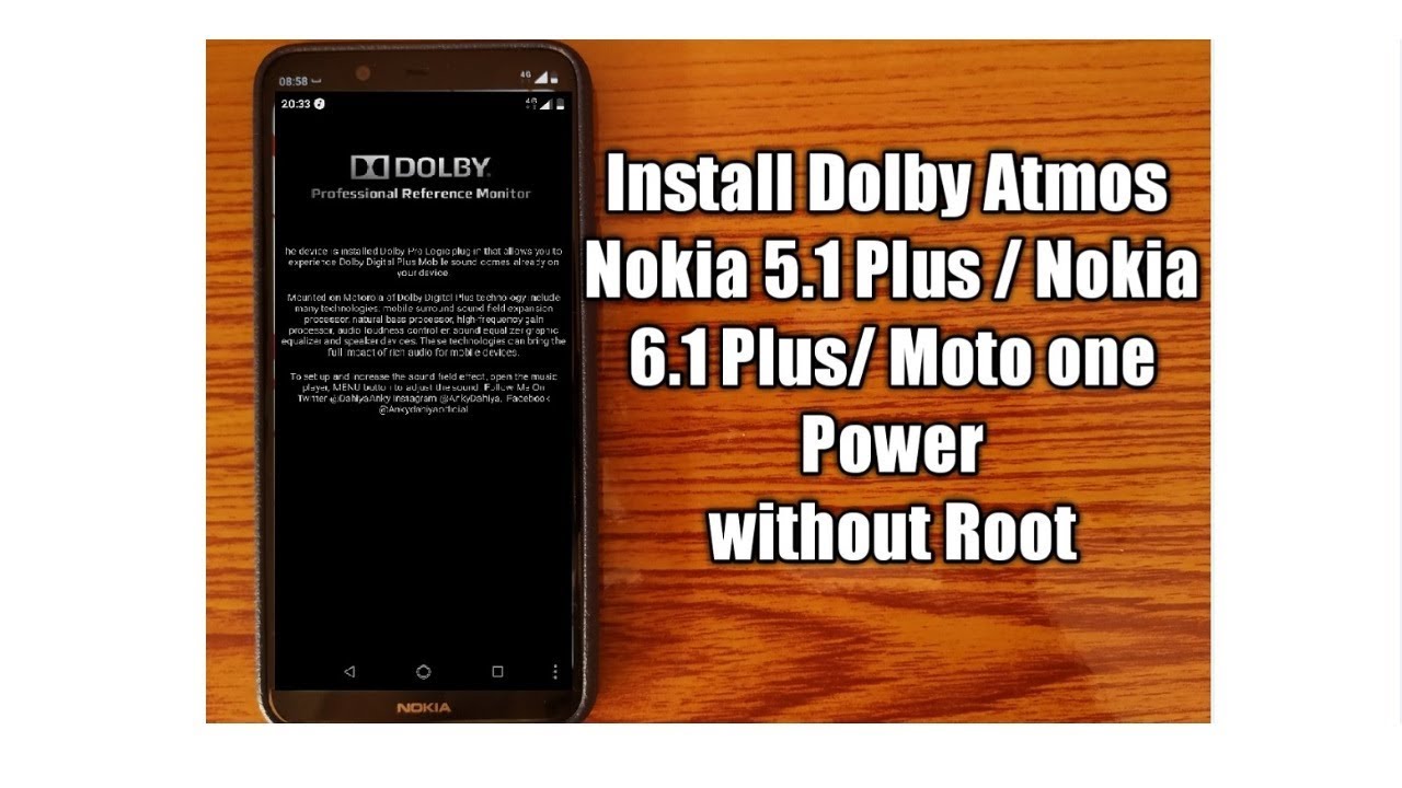 Install Latest Dolby Atmos in Nokia 5.1 Plus/ Nokia 6.1 Plus/ Moto one ...