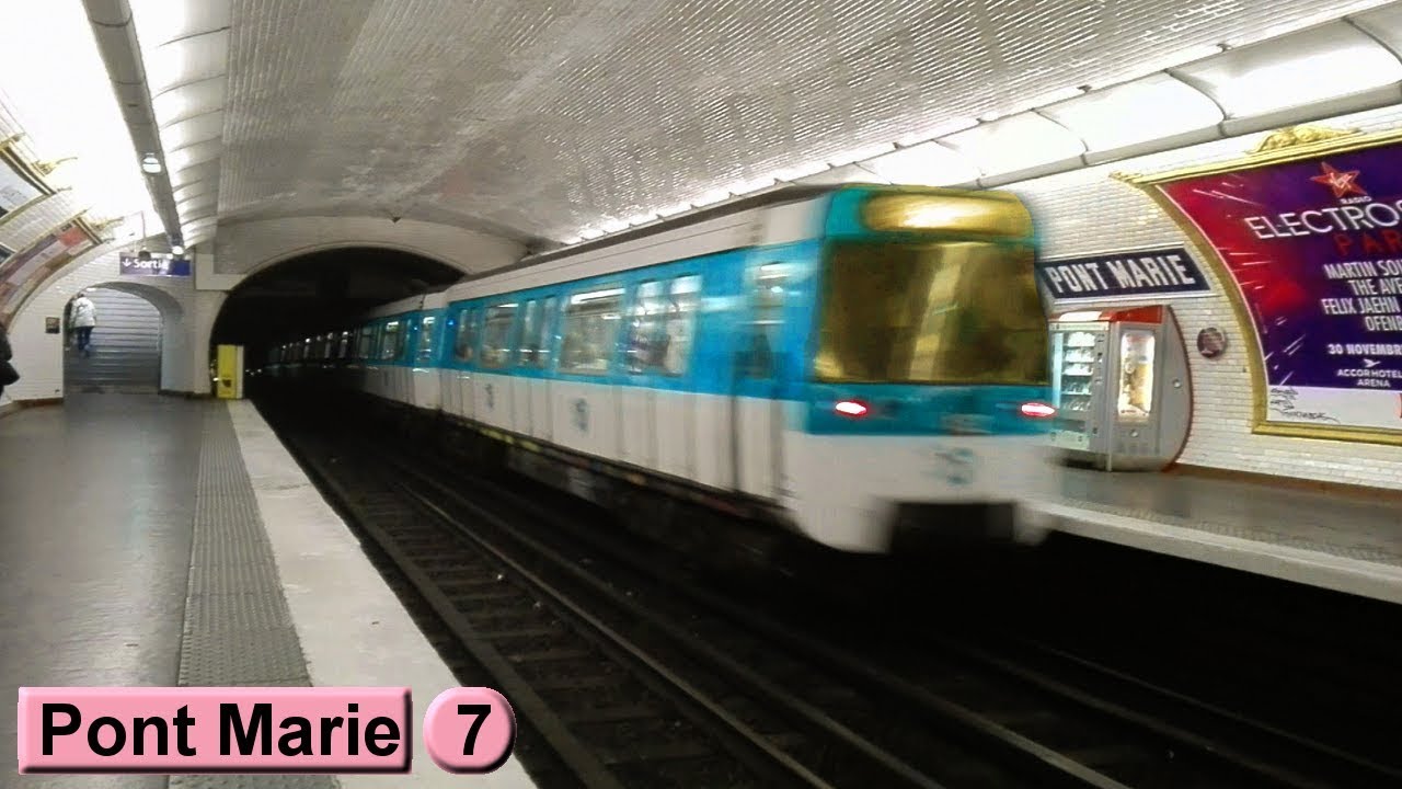 Pont Marie | Ligne 7 : Métro de Paris ( RATP MF77 ) - YouTube