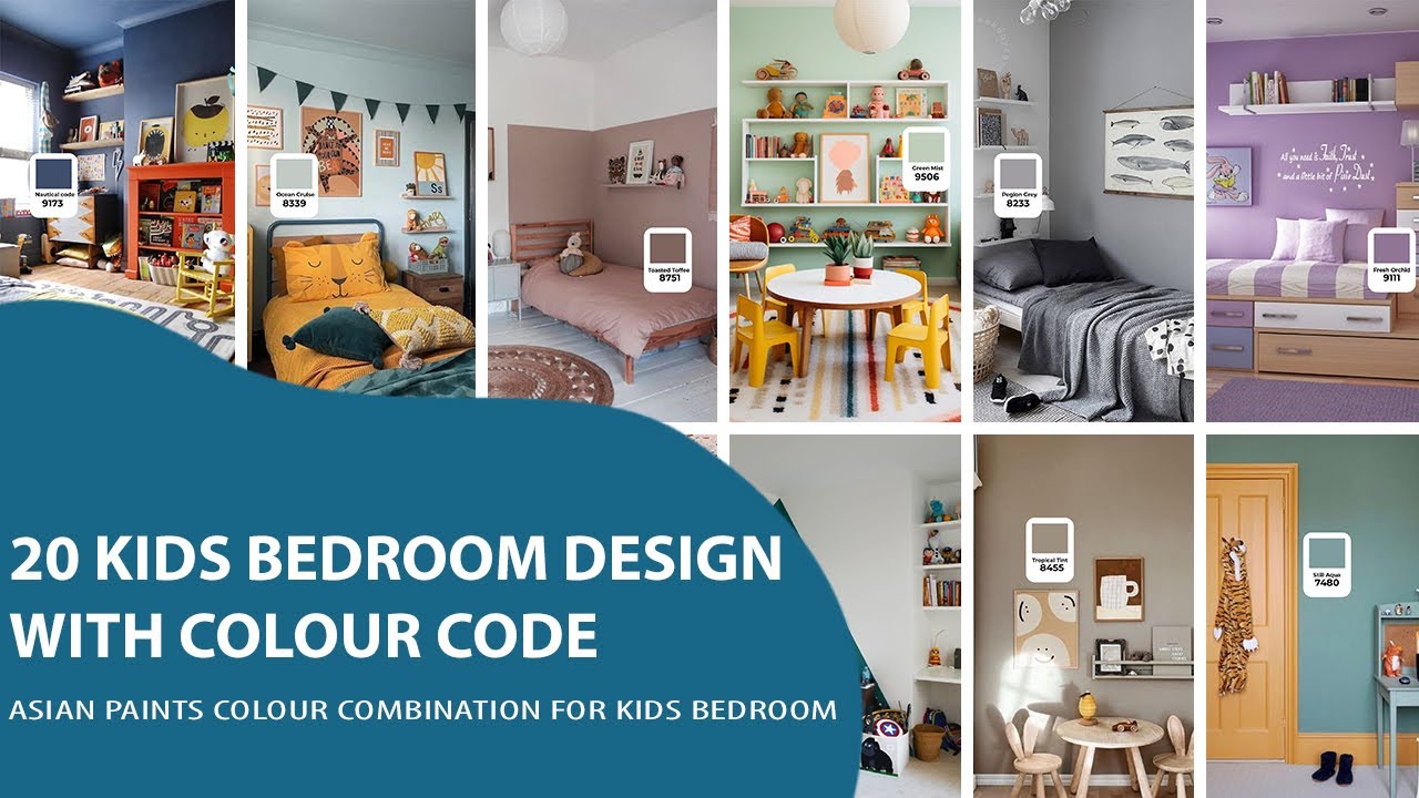 20 kids bedroom design with colour code | Asianpaints colour for kids ...