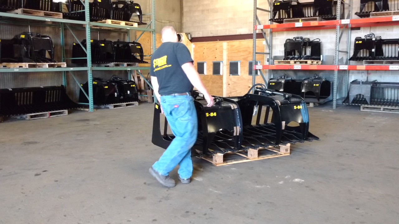 Stinger Attachments Skid Steer Root/Rock Grapple - YouTube