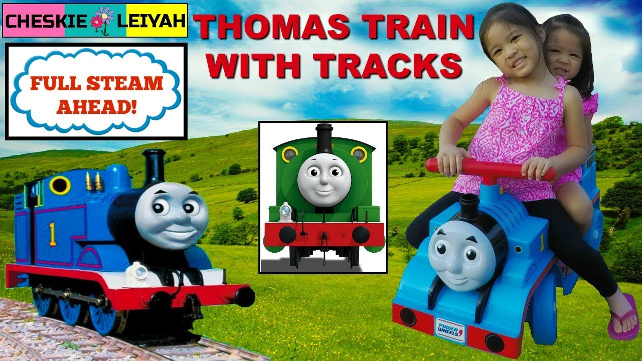 POWER WHEELS THOMAS RIDE ON TRAIN WITH TRACK Toy Unboxing, Minnie Mouse ...