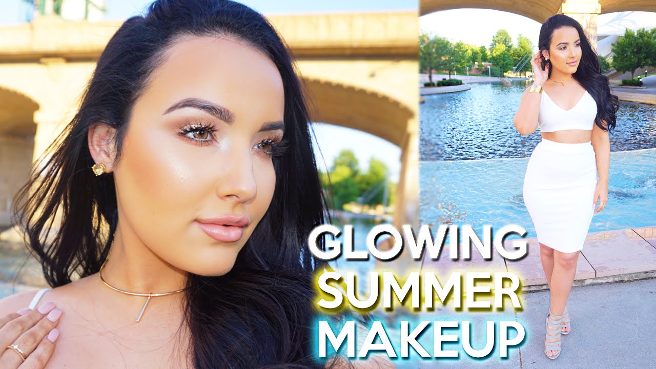 Glowing Summer Makeup Tutorial | My Go To Look ♡ - YouTube