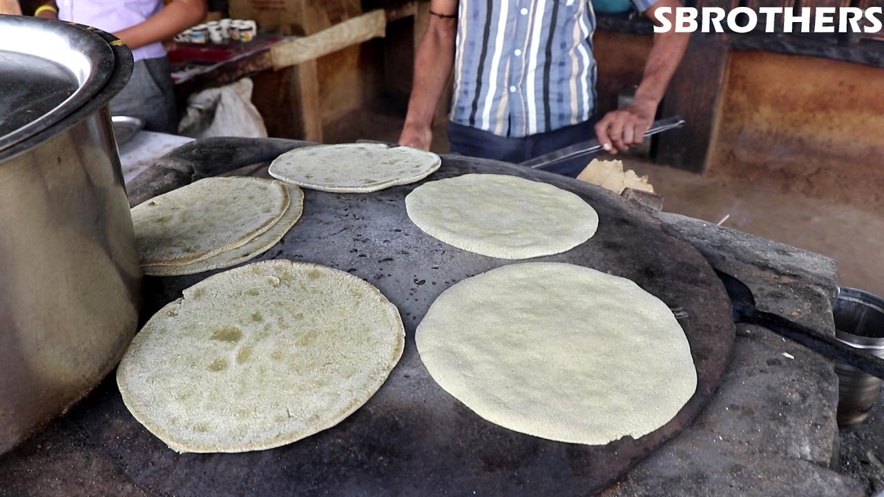 Indian Street Food | Rajshthani Daba Roti | Bajre ki Roti | Indian Food ...