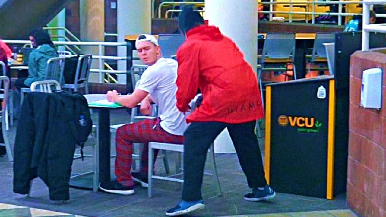 Chair Pulling Prank Part 9 - YouTube