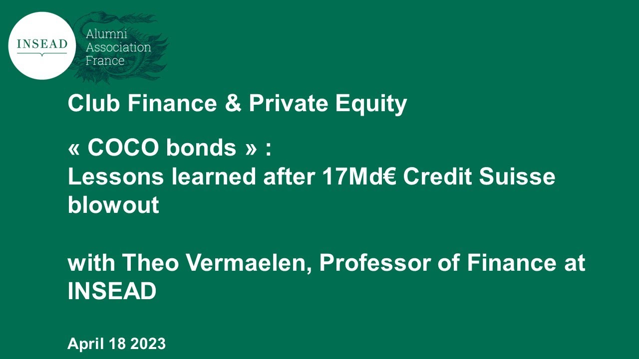 Club Finance & Private Equity | « COCO bonds » : lessons learned after ...