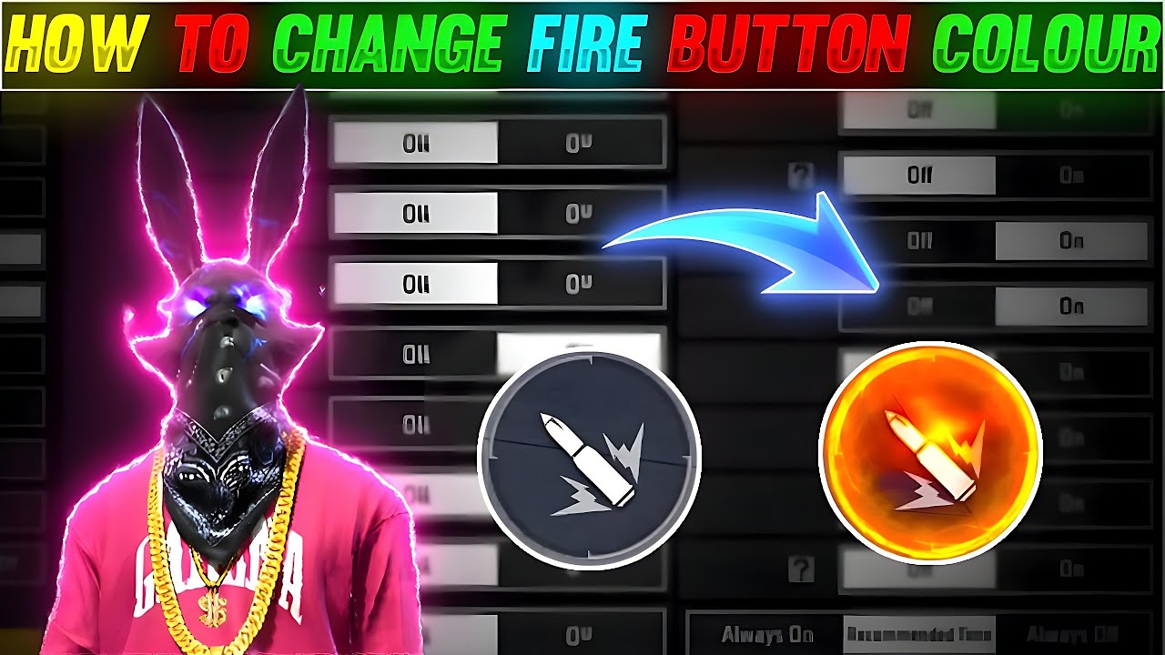 How To Change Fire Button Colour In Free Fire Max // How To Use Red ...