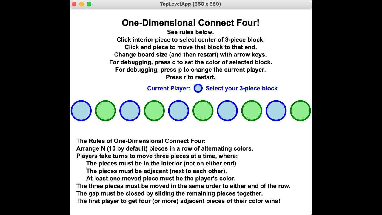 One-Dimensional Connect Four - YouTube