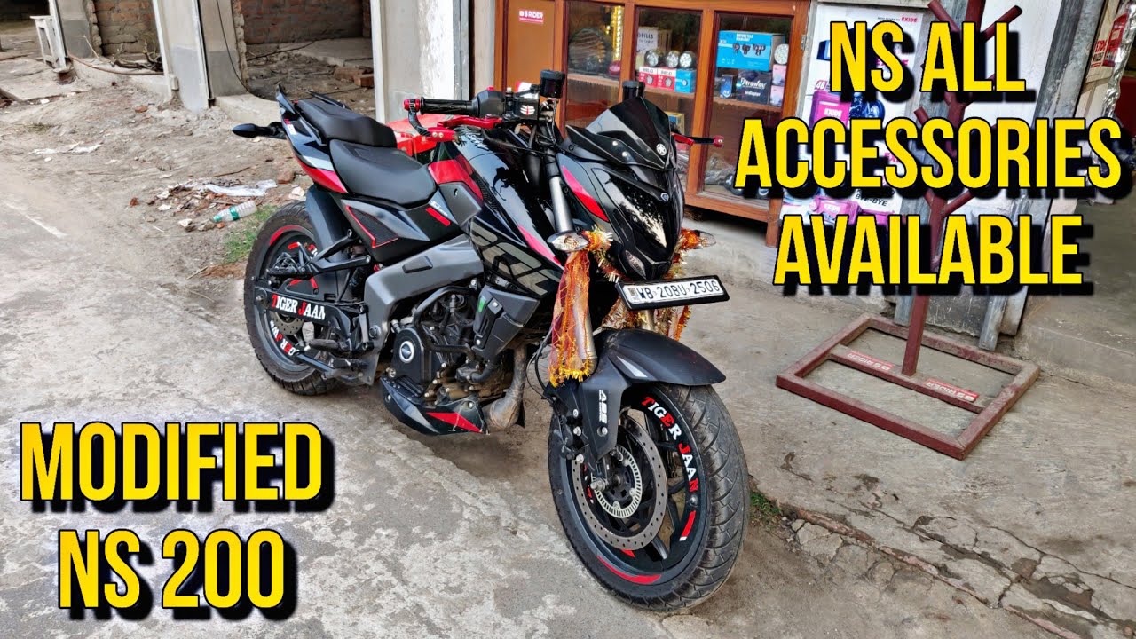 Bajaj Pulsar NS 200 Full Modification | Cheapest Accessories Shop in ...