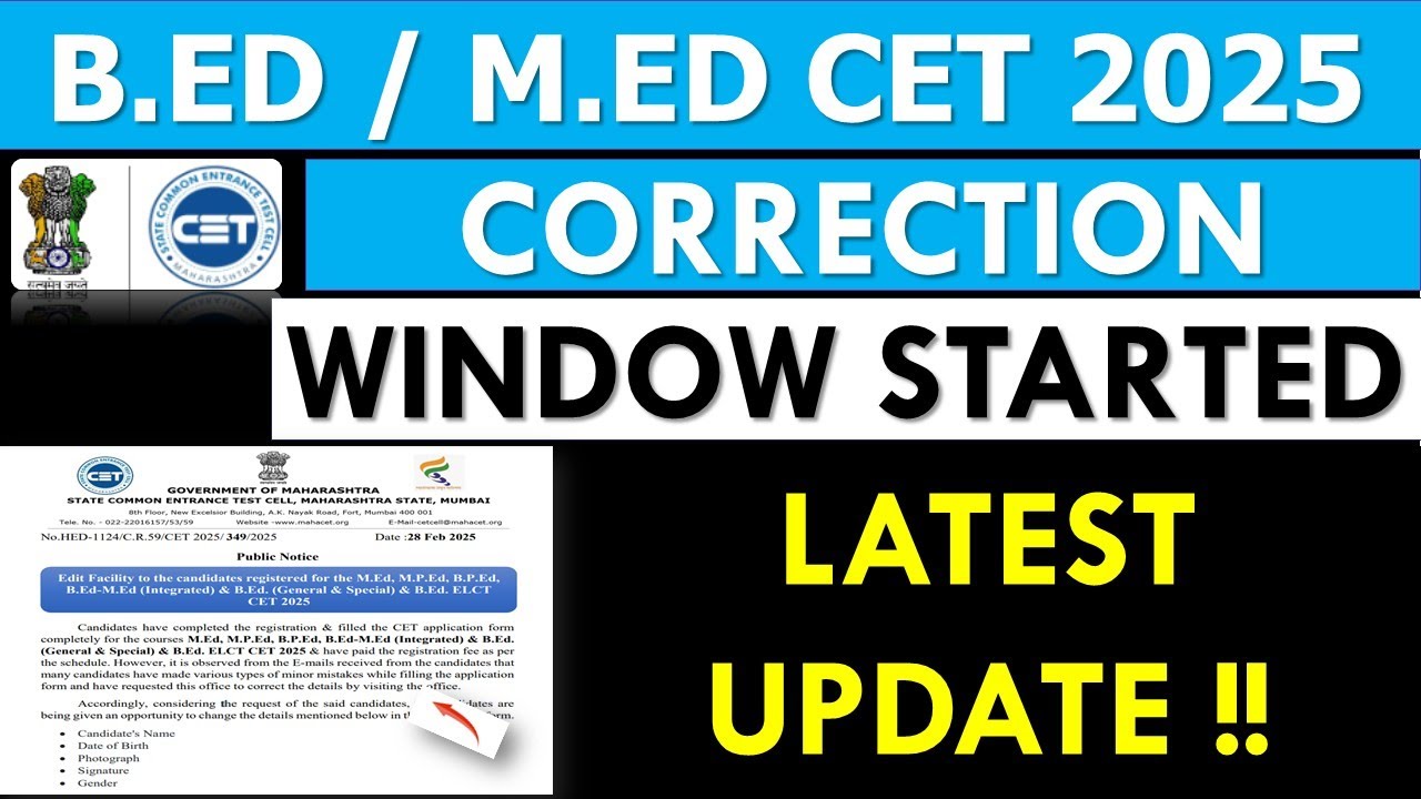 bed med cet correction window started 2025 | How to edit bed med cet ...