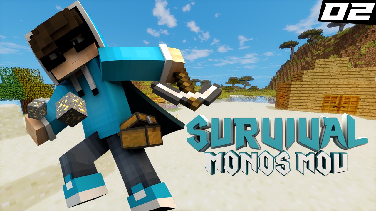 Minecraft:Survival Monos Mou Ep.2 S.1 Φάρμες! ♥ - YouTube