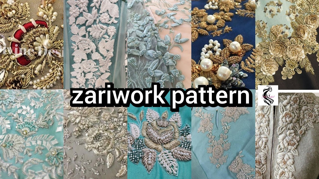 Fancy handmade Nalki pearl golmoti kora dabka tila nakshi zariwork ...