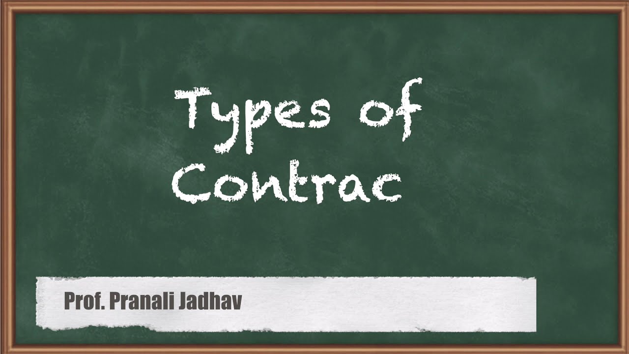 Types of Contract - Nature of Contract - Business Law - YouTube